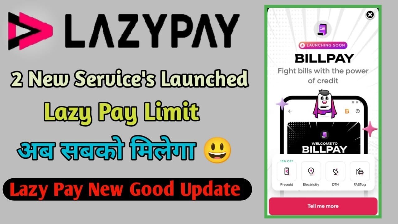 Lazy Pay New Update | Lazy Pay Card Launched 2 New Service| Lazy Pay ...