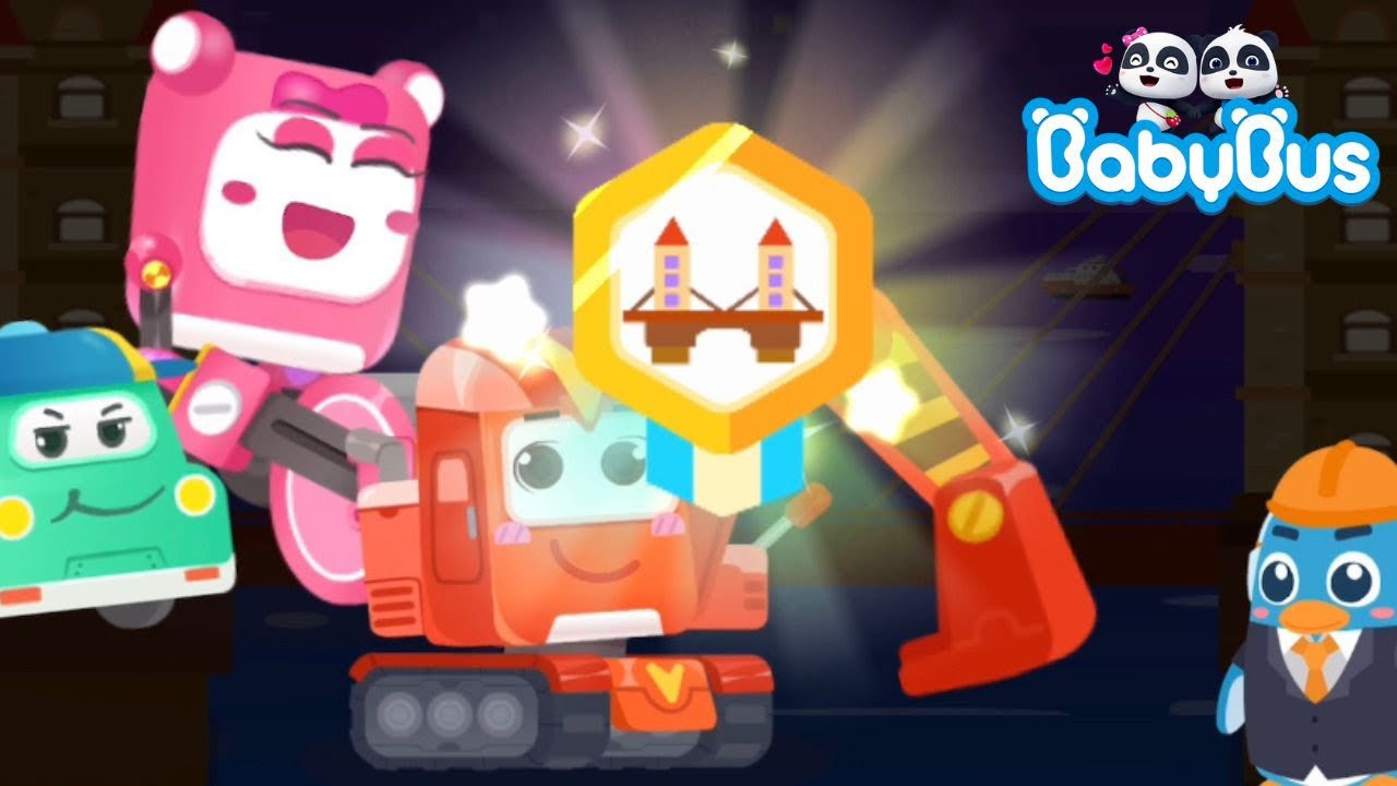 TIM TRUK SUPER SIAP MEMBANGUN JEMBATAN | BABYBUS WORLD KIDS - YouTube