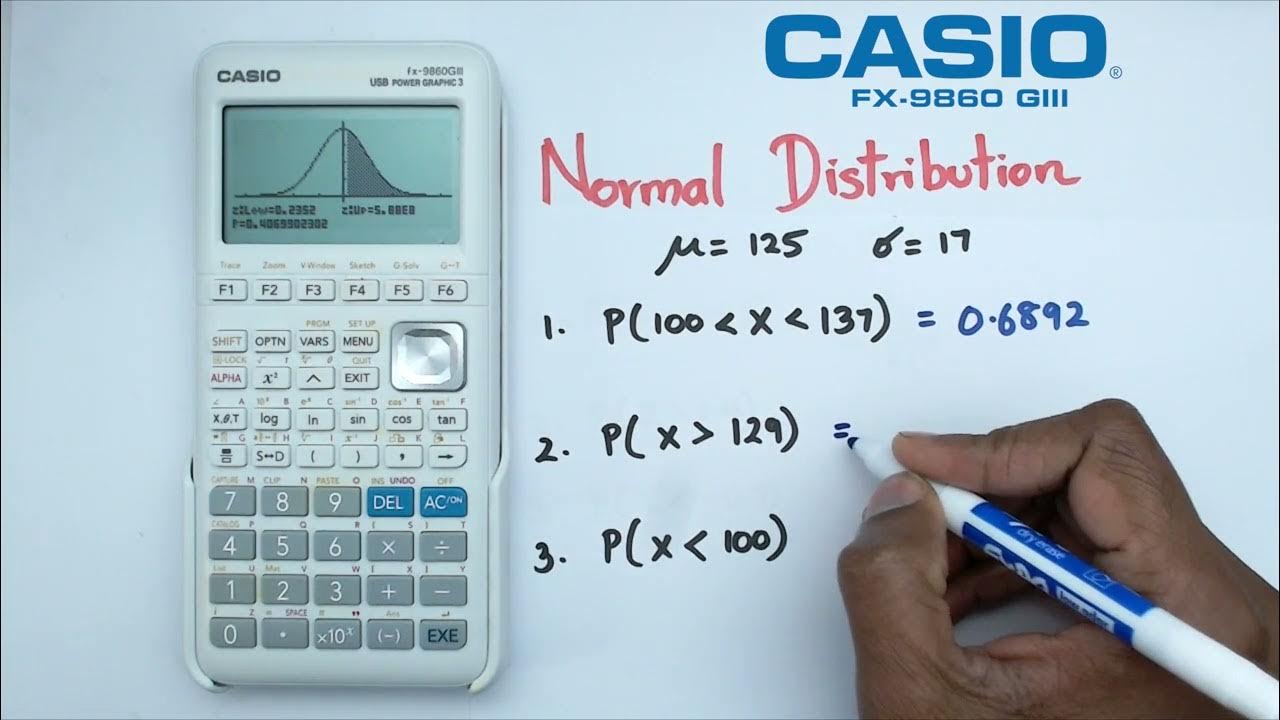How to Find Probabilities for Normal Distribution on the Casio FX-9860 GIII Graphics Calculator ...