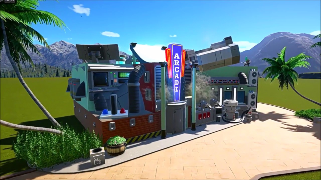Planet Coaster Sci Fi Arcade Timelapse - YouTube
