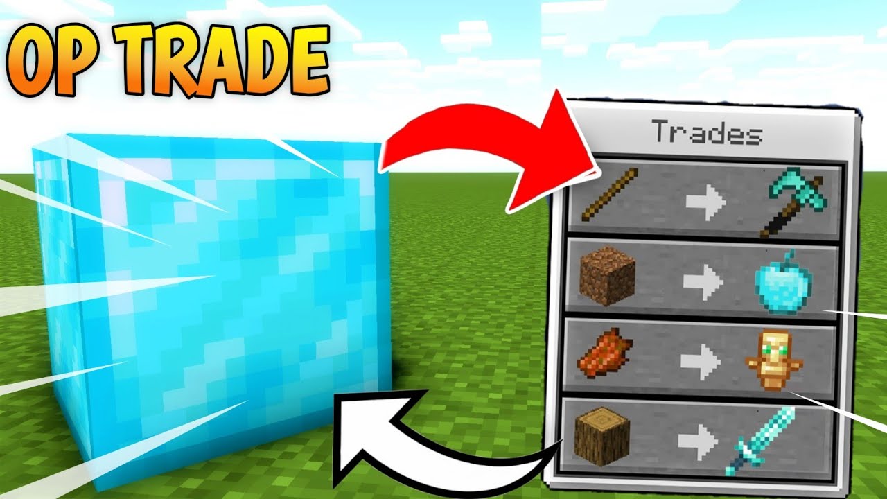 Minecraft But I Can TRADE With ANY BLOCKS OP Items - YouTube