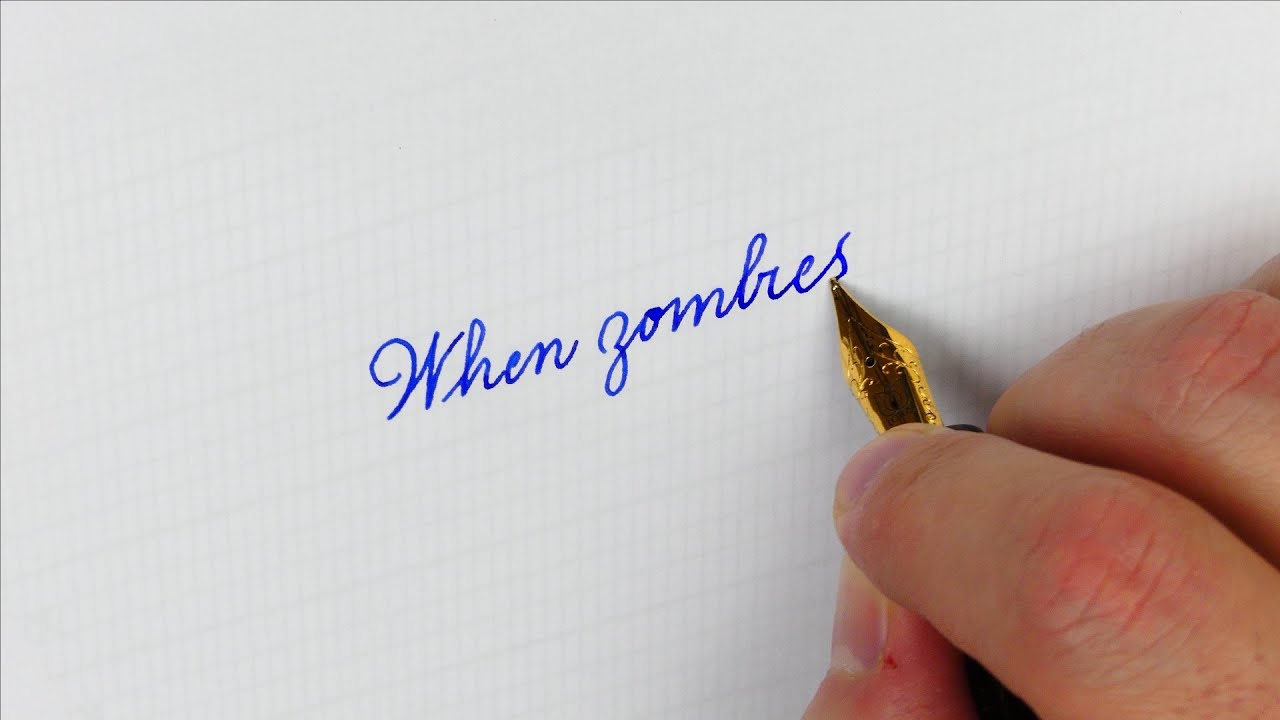 How to write a Pangram #9 in English cursive with Lotus Vikrant ...