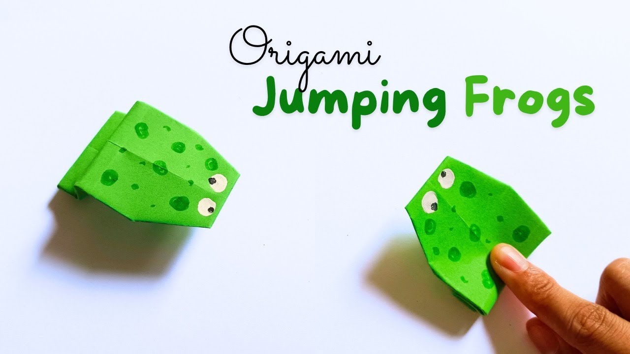 FUN & EASY ORIGAMI JUMPING FROG! 🐸🎉 | DIY SIMPLE & COOL PAPER CRAFT ...