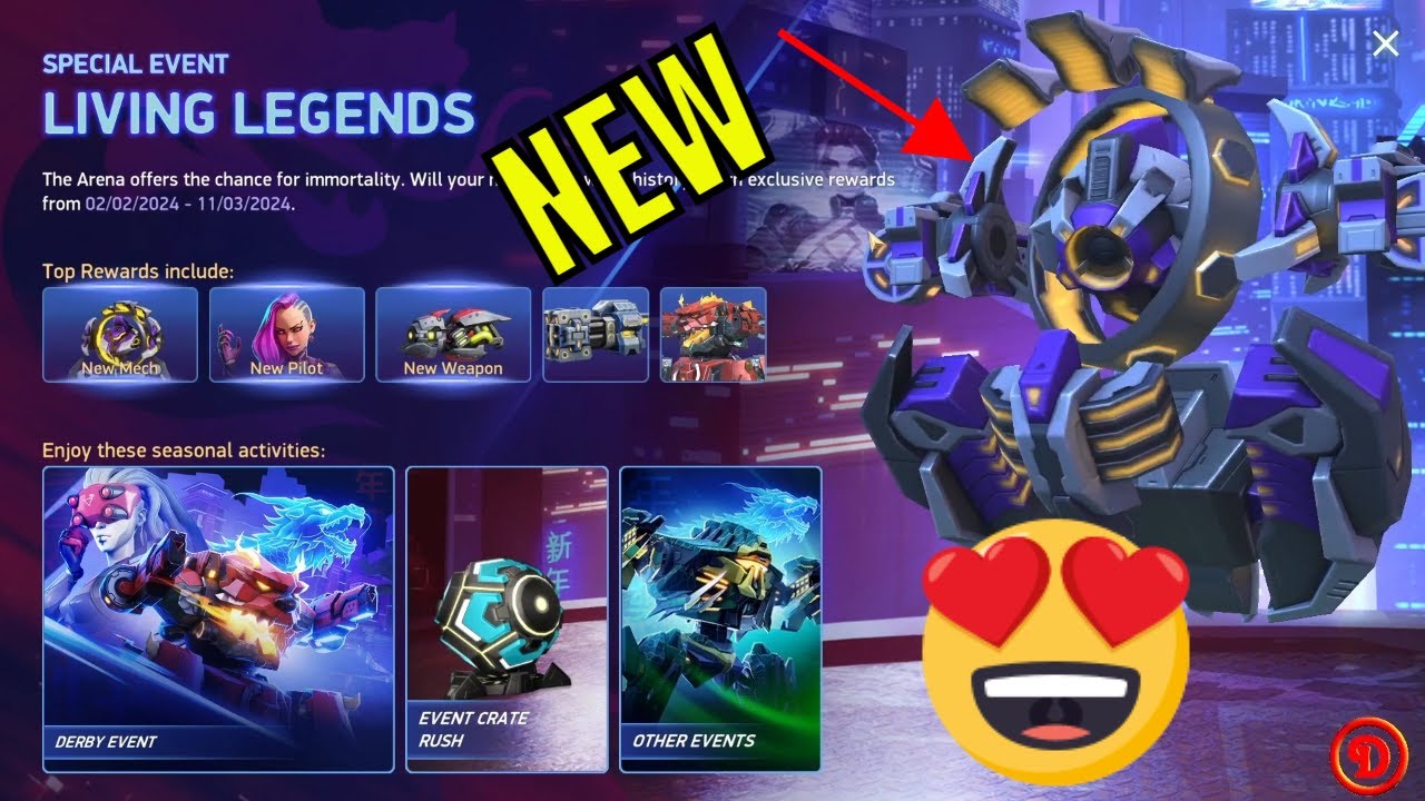 MECH ARENA - SPECIAL EVENT LIVING LEGENDS - NEW MECH, PILOT, and ...