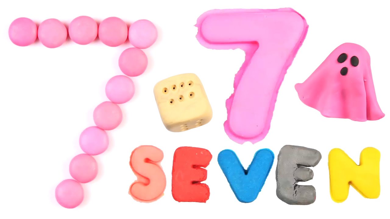 Learn Number 7 for Children with Colors + More Play Doh Videos - YouTube