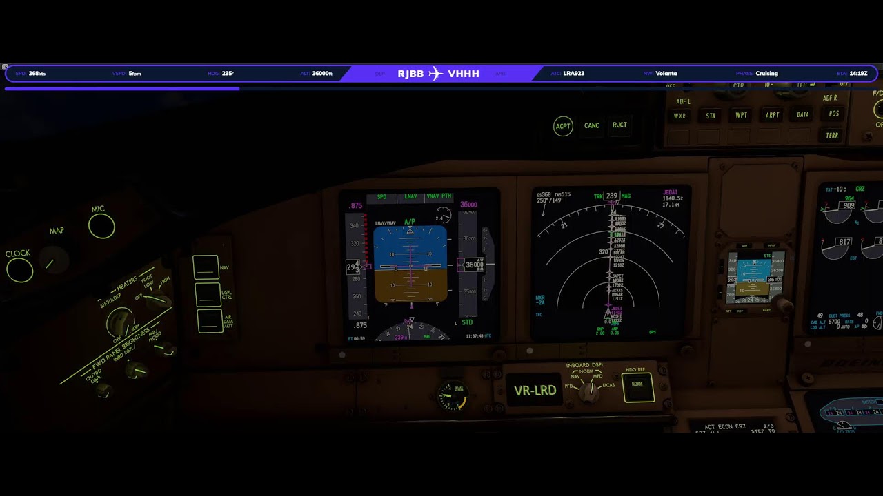 MSFS 2020 VATSIM RJBB to VHHH PMDG B777-300ER Live Flight - YouTube