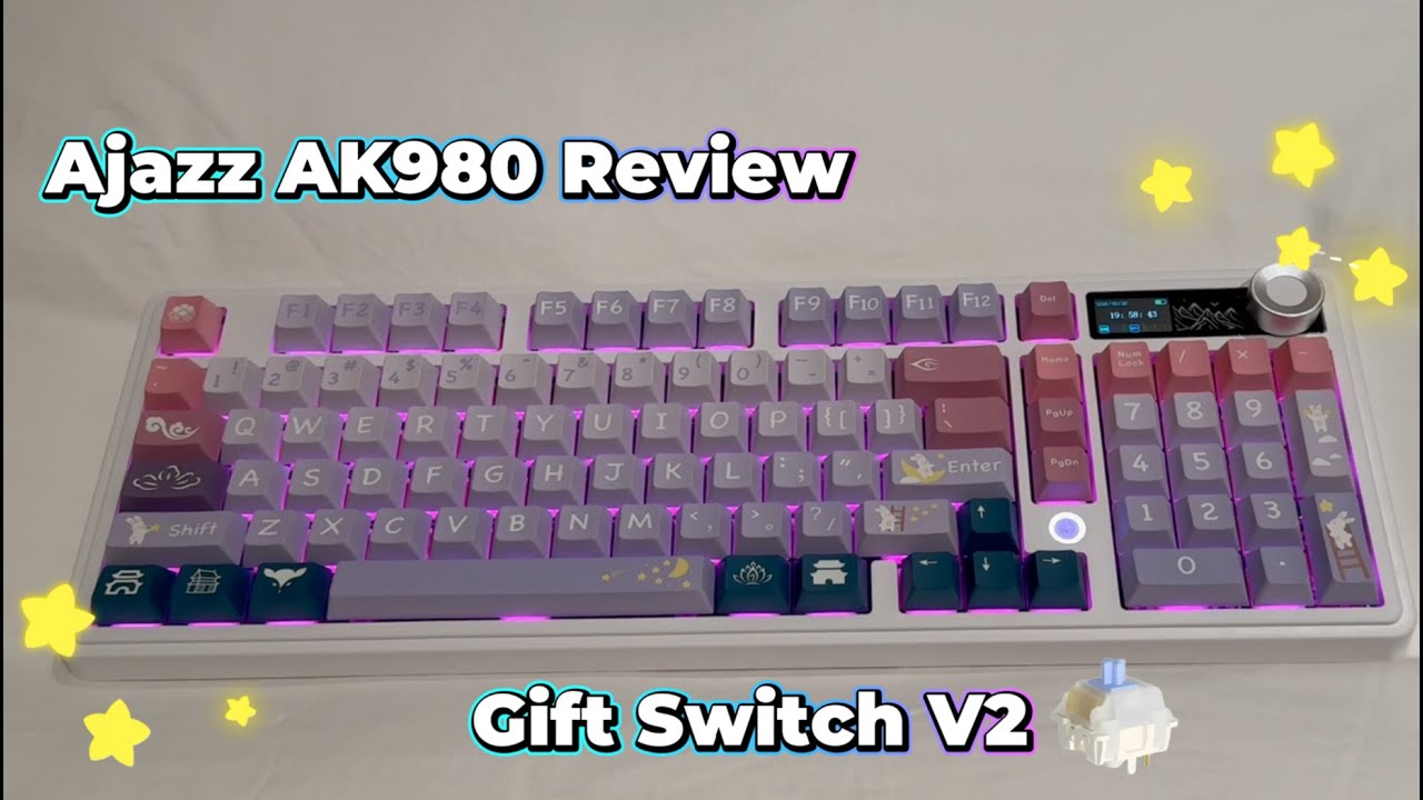 Ajazz AK980 Keyboard Review | 97% Keyboard | Customizable Screen + Gifs ...