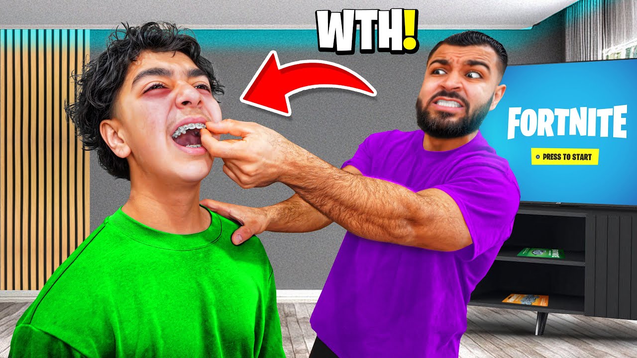 Pulling Out Little Brothers Loose Tooth.. (FORTNITE!) - YouTube