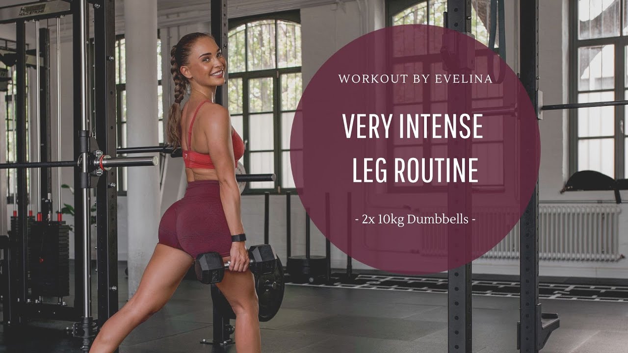 INTENSE DUMBBELL LEGDAY | Workout by Evelina - YouTube