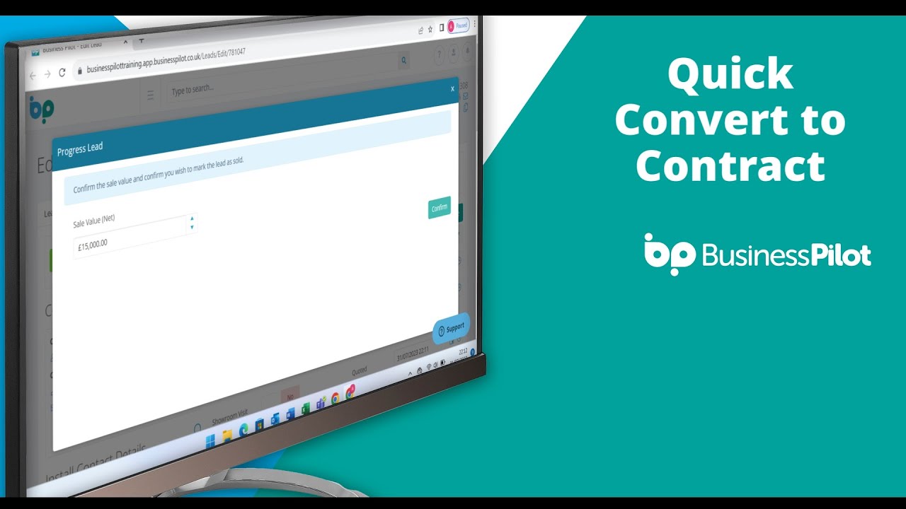 Quick Convert to Contract inside your Installation Company CRM - YouTube