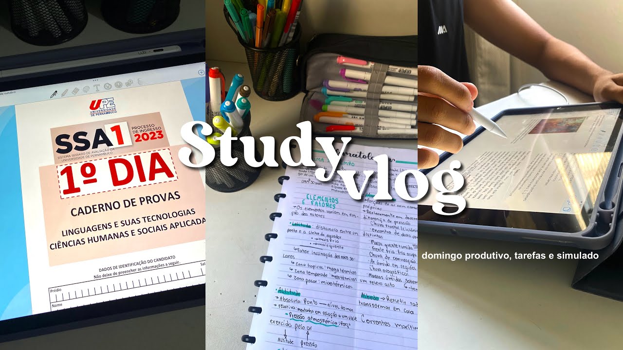 Study vlog (um domingo produtivo) | Petherson studies - YouTube
