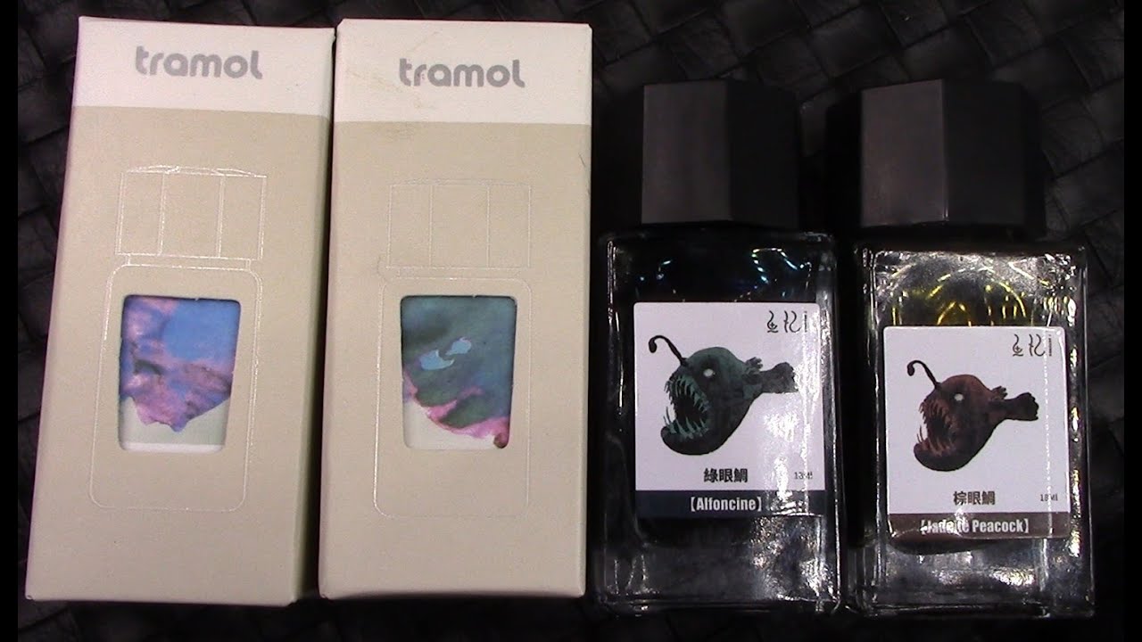 Tramol Inks a look at 4 colors, sheen & glitter. - YouTube