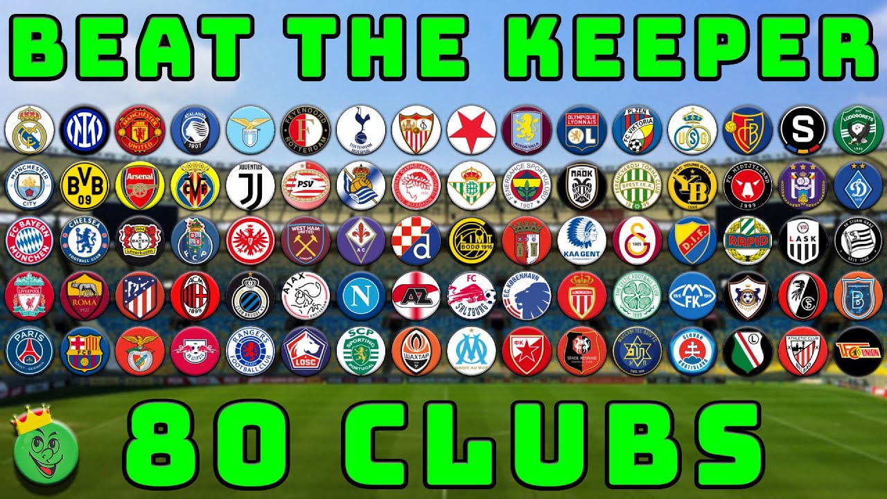 80 Clubs Beat the Keeper Elimination Tournament - YouTube
