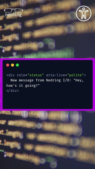a11y: Snippet - Aria Live #shorts #snippets #snippet - YouTube