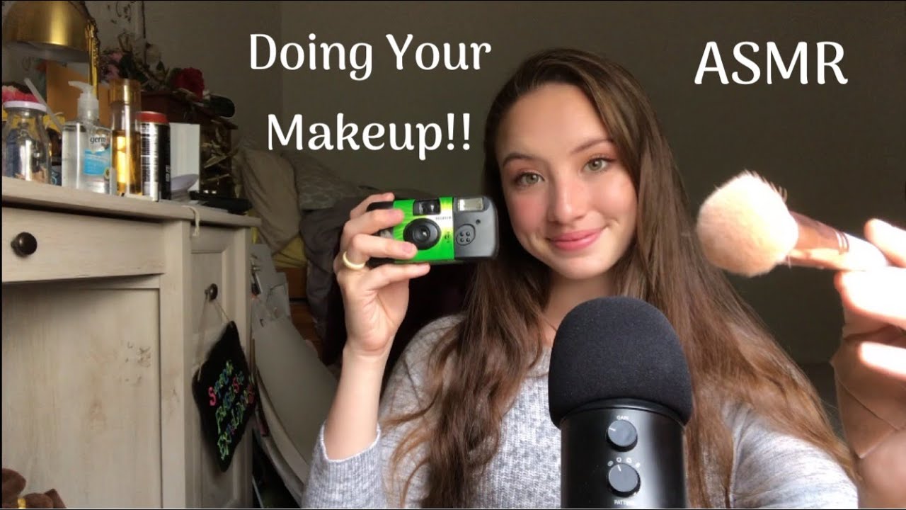 Asmr Doing Your Makeup Roleplay Gum Chewing Youtube