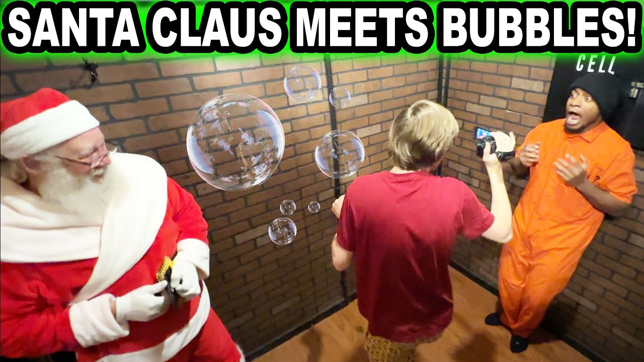 SANTA CLAUS MEETS BUBBLES! - YouTube