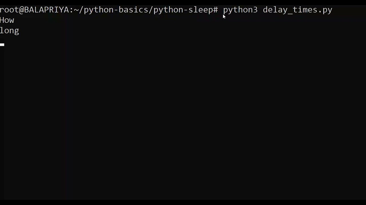 Sleep In Python Script 2764