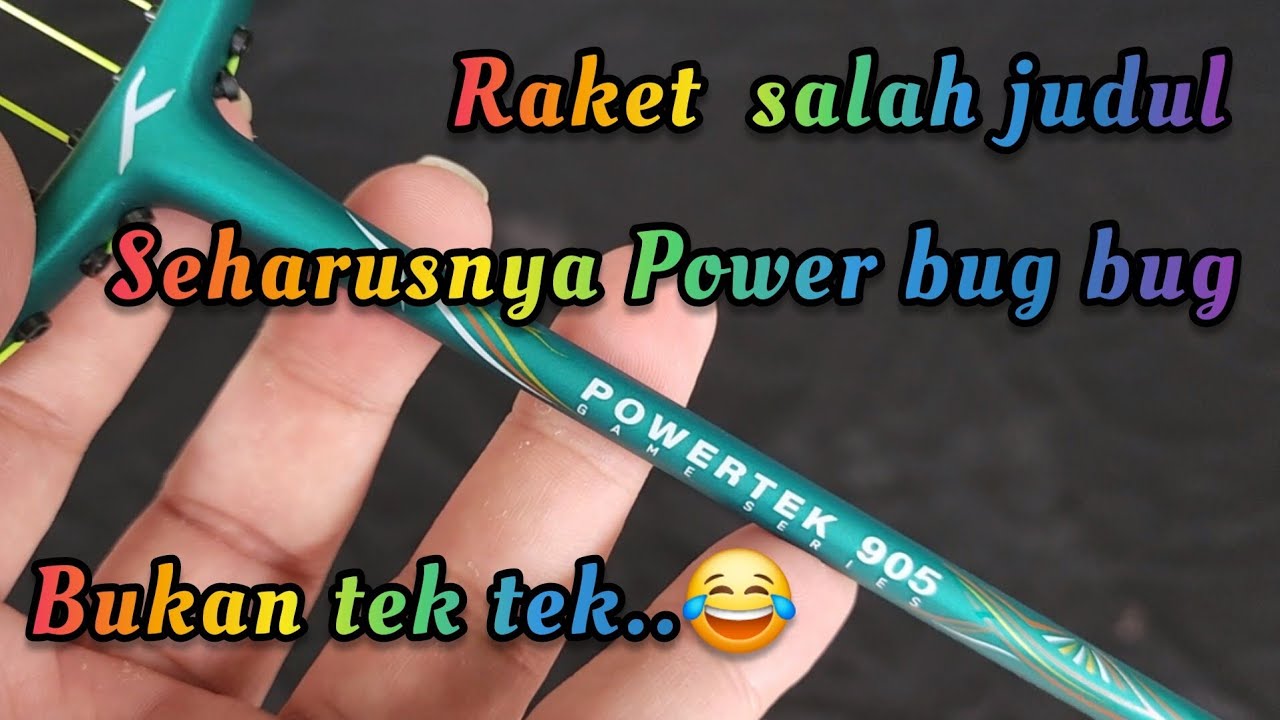 [full review] Raket bug bug..| raket murah merah buat tukang gebug | Hundred powertek 906 ...