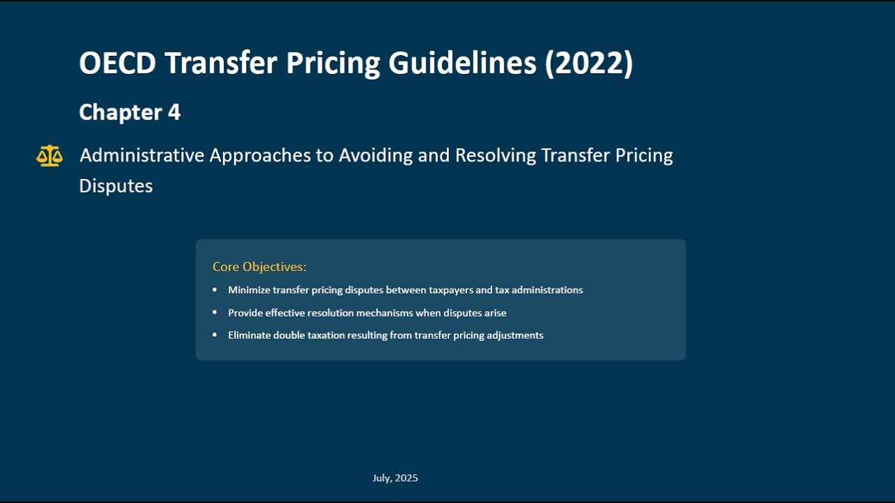 OECD TP Guidelines 2022 - Chapter 4 - Administrative Approaches to ...
