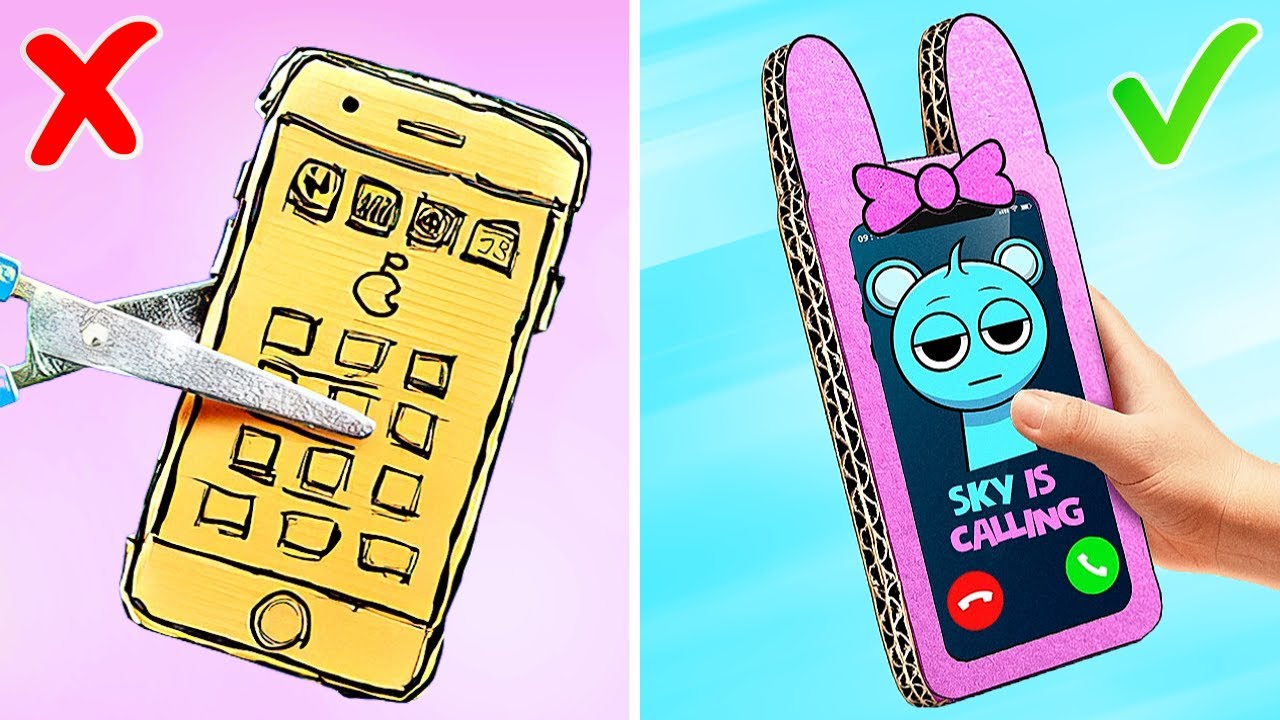 Sky Is Calling! *Incredibox Sprunki Cardboard Phone vs Paper Gamebook ...