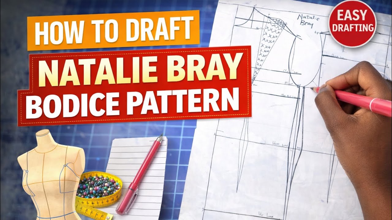 How To Draft Natalie Bray Bodice Pattern - YouTube