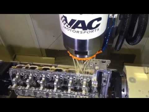 VAC ported/polished BMW N55 cylinder head - YouTube