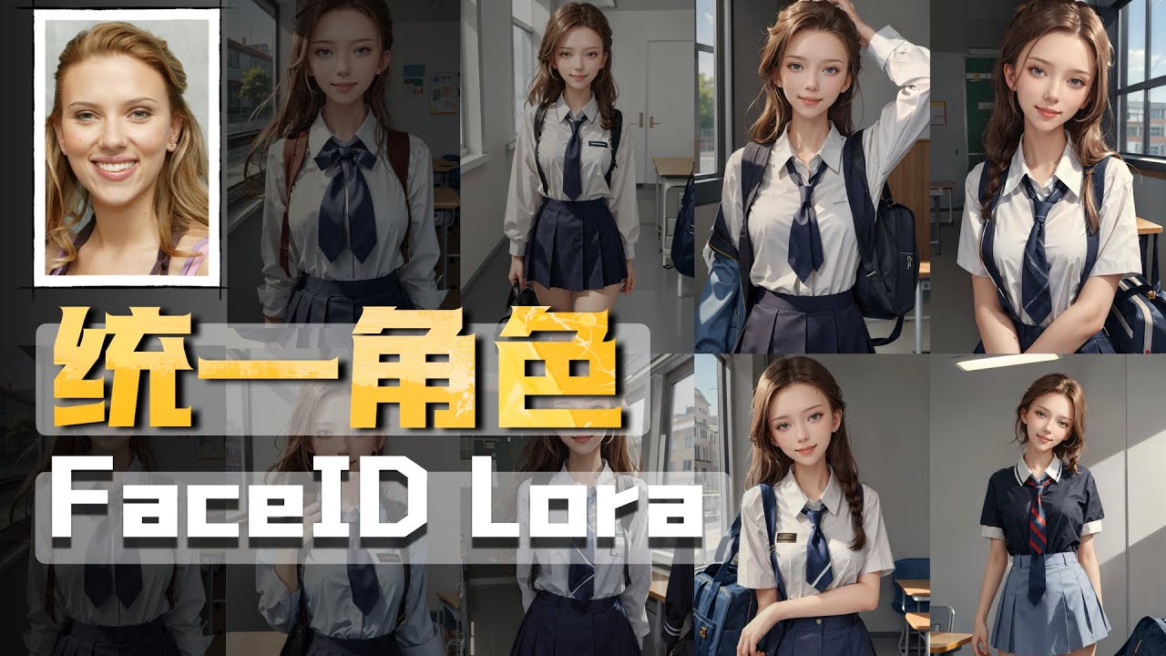 统一角色 Stablediffusion IP-Adapter FaceID Lora模型教程，一张图解决角色一致性 - YouTube