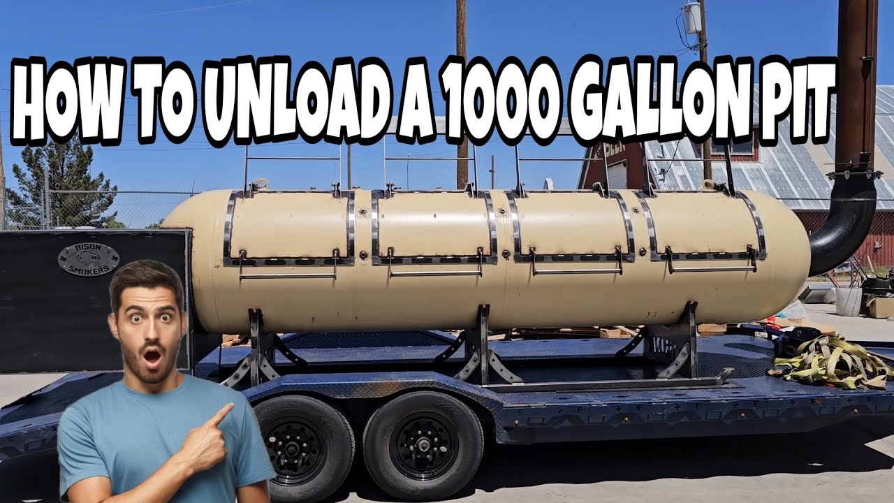 How To Unload A 1000 Gallon Offset Smoker - Smokin' Joe's Pit BBQ - YouTube