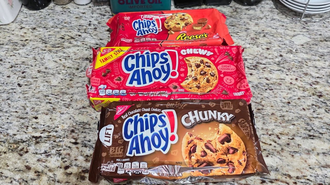 Chunky Vs. Chewy Vs. Chewy With Reese's Chips Ahoy! ASMR #asmr # ...
