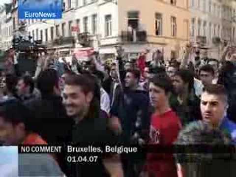 Kurdish Pkk Demonstration Under Turkish Attack