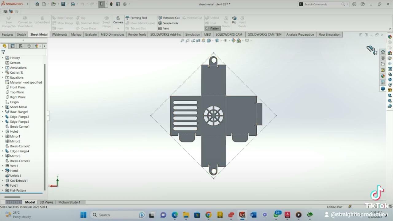 Watch as We Build Sheet Metal Design from Scratch and Create DXF FILES for Laser Cutting - YouTube