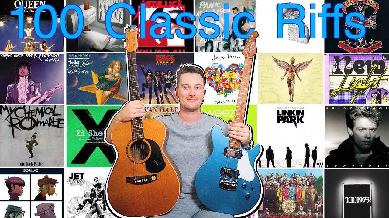 🎸 100 Classic Riffs! Only ONE Finger Needed! PDF with all TABs in ...