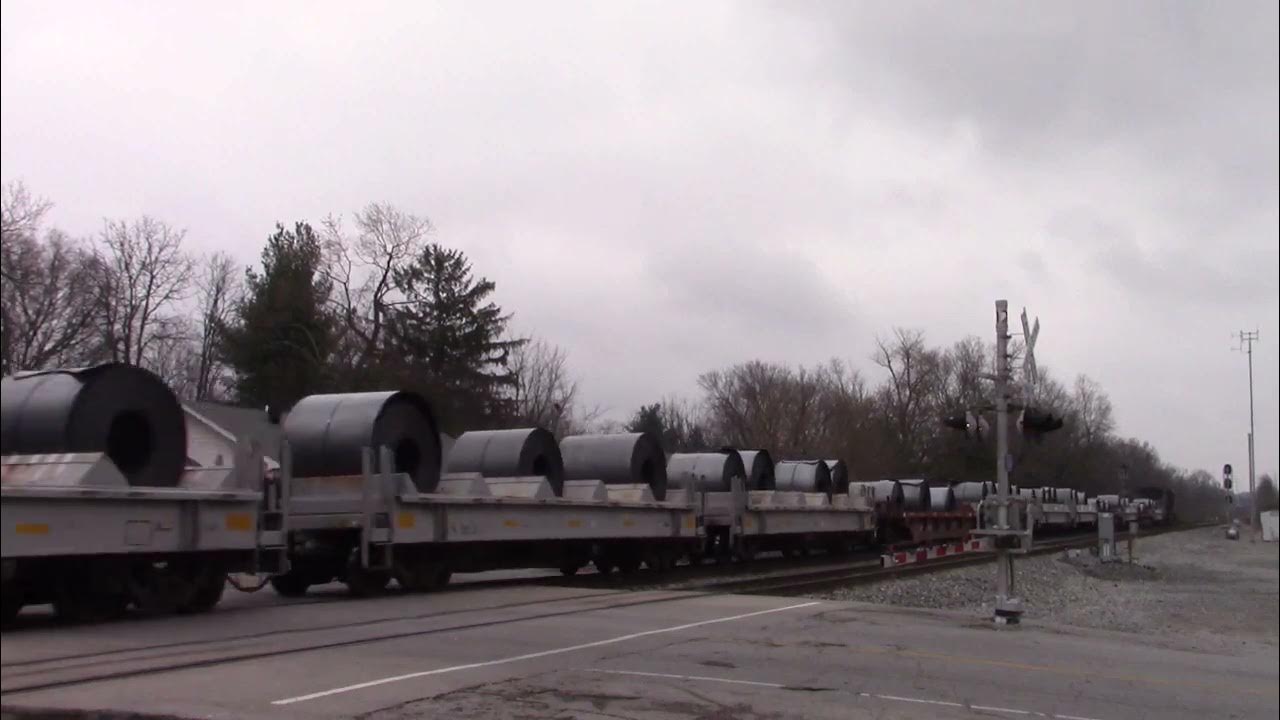 NORFOLK SOUTHERN GE AC44C6M Southbound Coil Steel Train - YouTube
