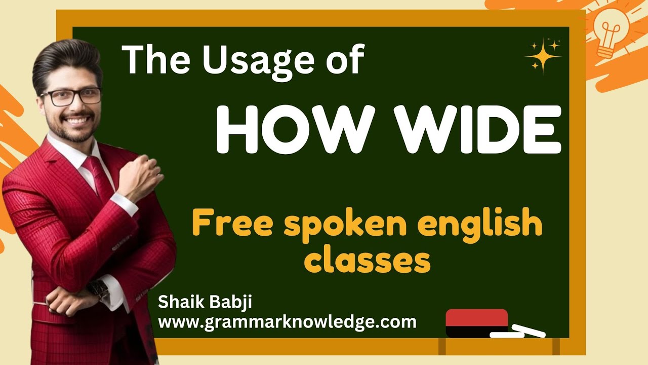 How Wide Usage in English | Spoken English Classes | Learn English With ...