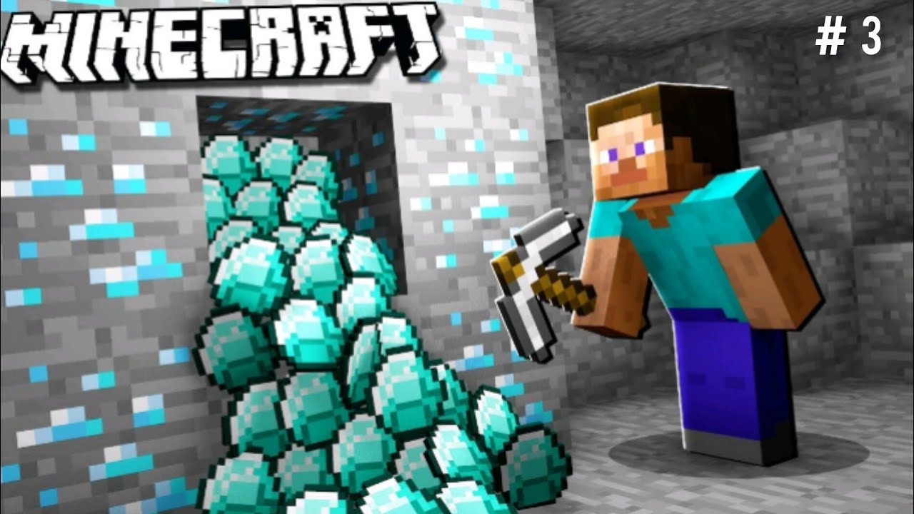 diamond Mining in Minecraft survival world - YouTube