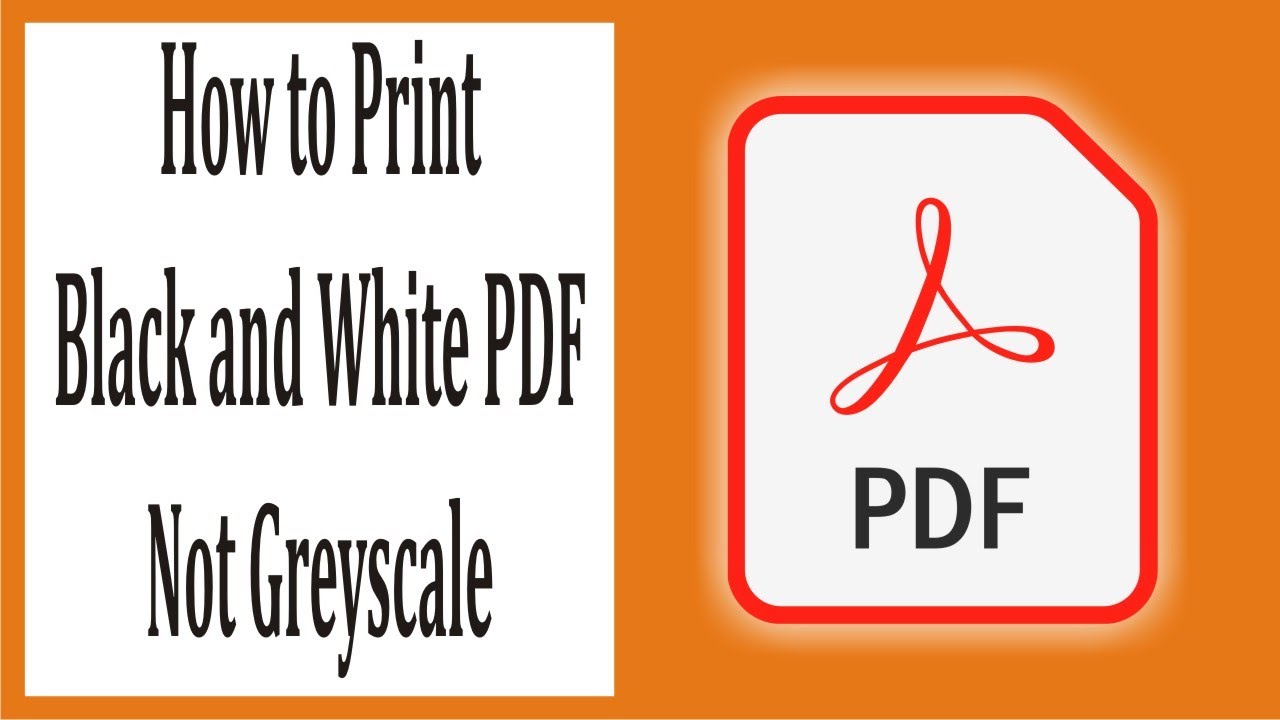 Step-by-Step Guide to Print Black and White PDF Not Greyscale #94 - YouTube