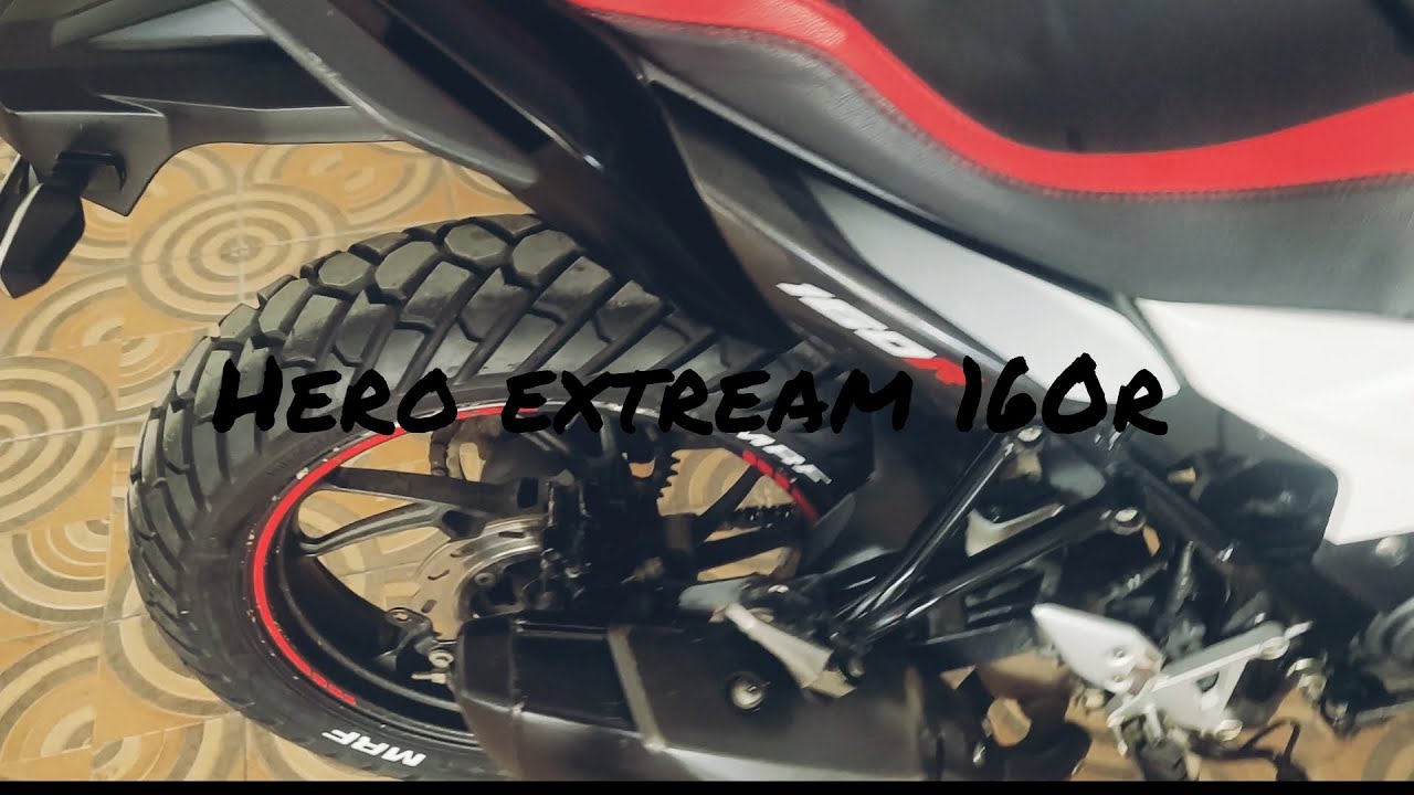 Hero extream 160r bigger tyre upgrade 140 70 17 MRF 🔥 - YouTube