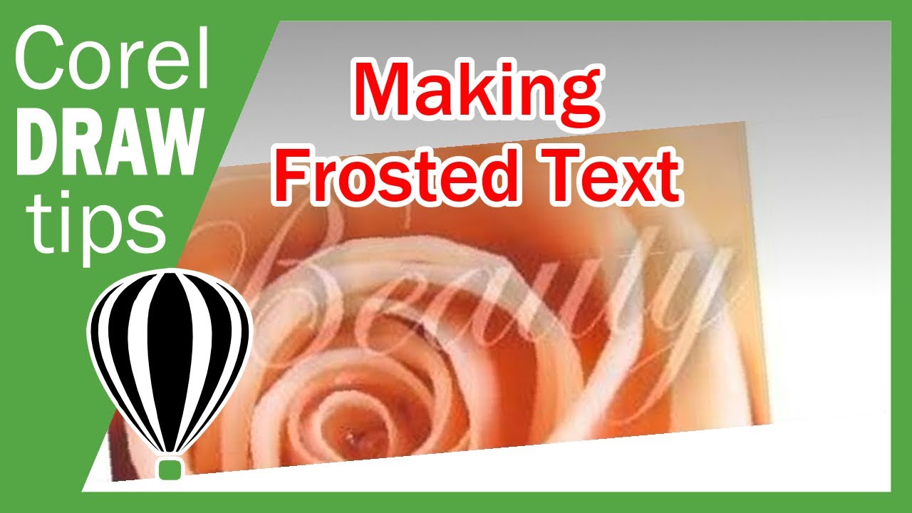 Frosted text with drop shadow in CorelDraw - YouTube