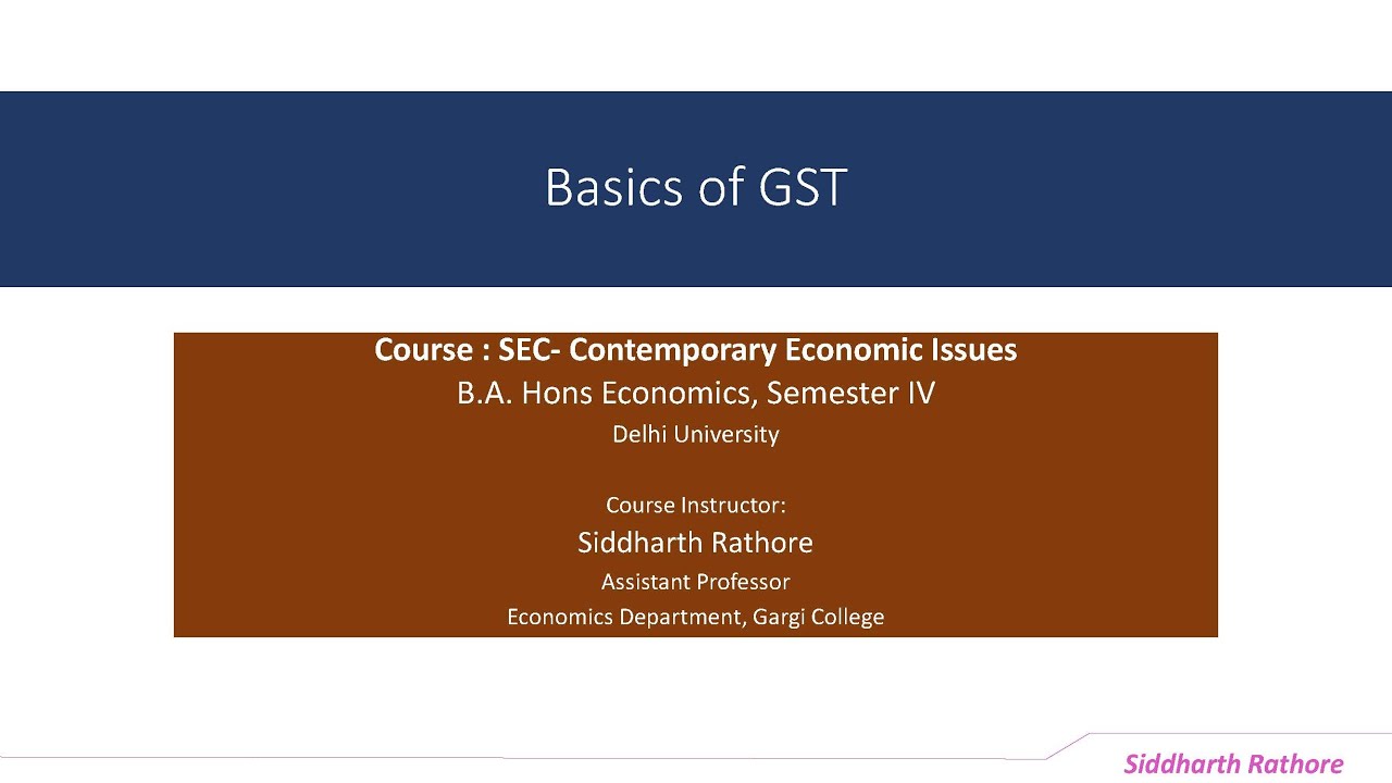 Basics of GST - YouTube