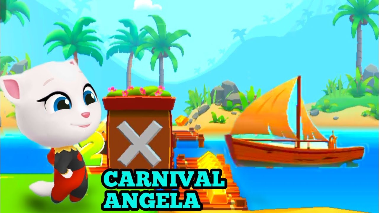 Talking Tom Gold Run -Carnival Angela Unlocked With Dynamite (ioS ...