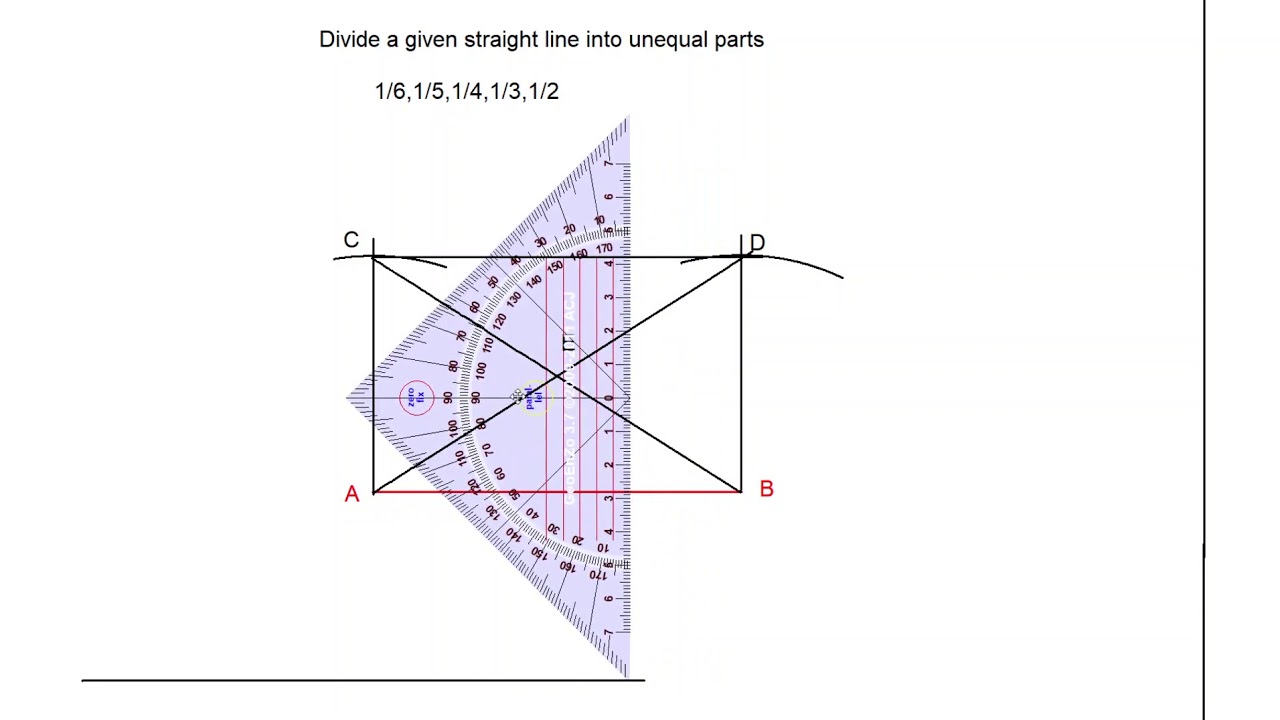 Divide A Given Straight Line Into Unequal Parts YouTube Divide A Given Straight Line Into Unequal Parts YouTube