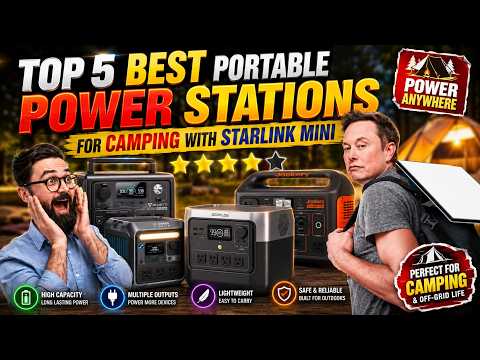 Best Portable Power Stations For Starlink Mini & Standard Kits - Good For Camping, RV, UPS Back Up