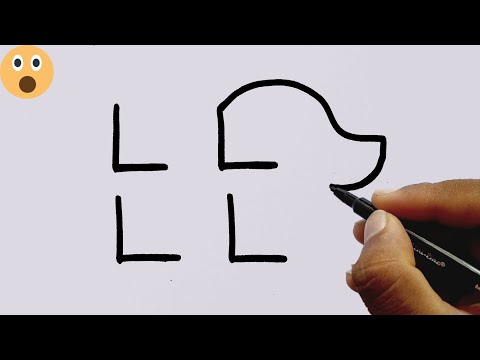 How To Draw Adorable Dog From LLLL in Just 10 Minutes | Eady Step By Step Drawing Tutorial 