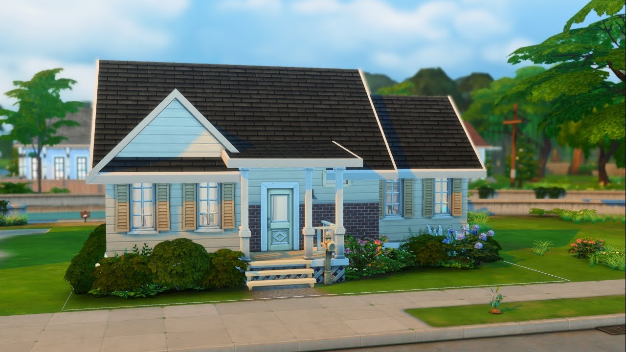 Base Game Starter Home - Sims 4 Speed Build - YouTube