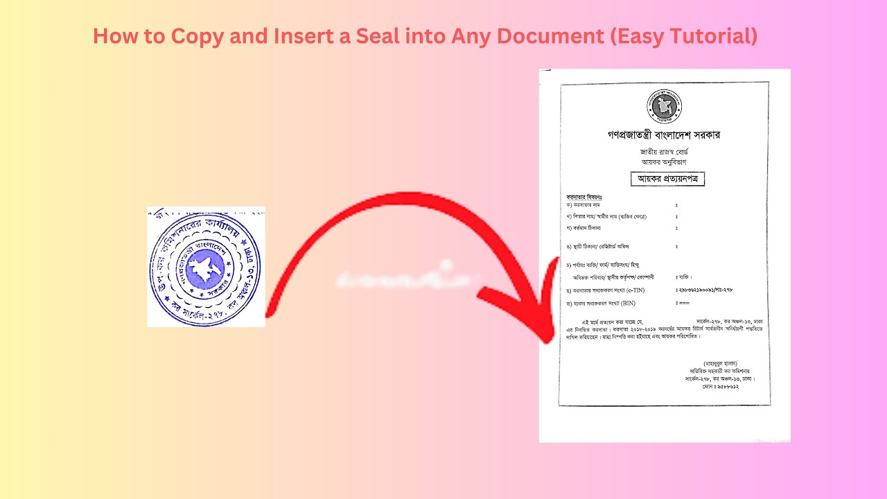 How to Copy and Insert a Seal into Any Document Easy Tutorial - YouTube