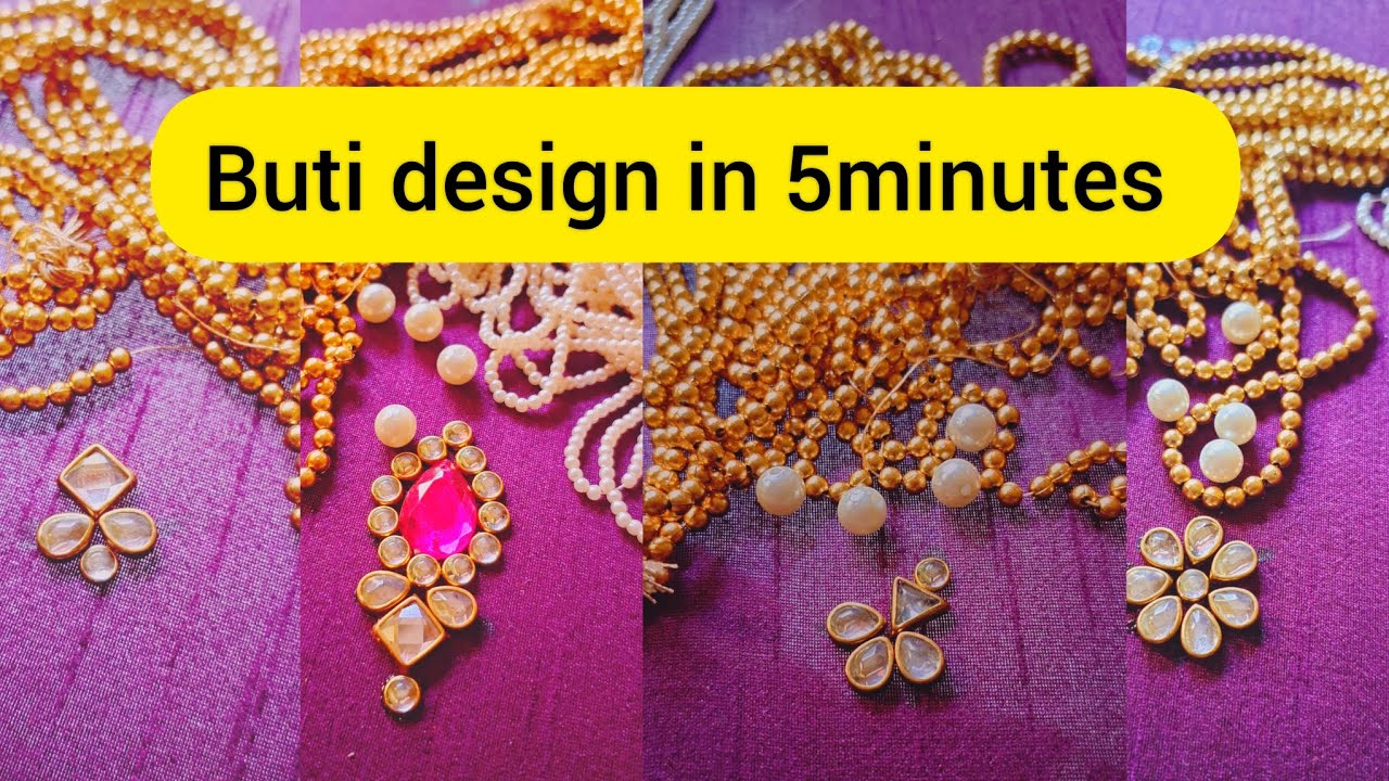 Beautiful buti designs in 5minutes #maggamwork #butidesign - YouTube