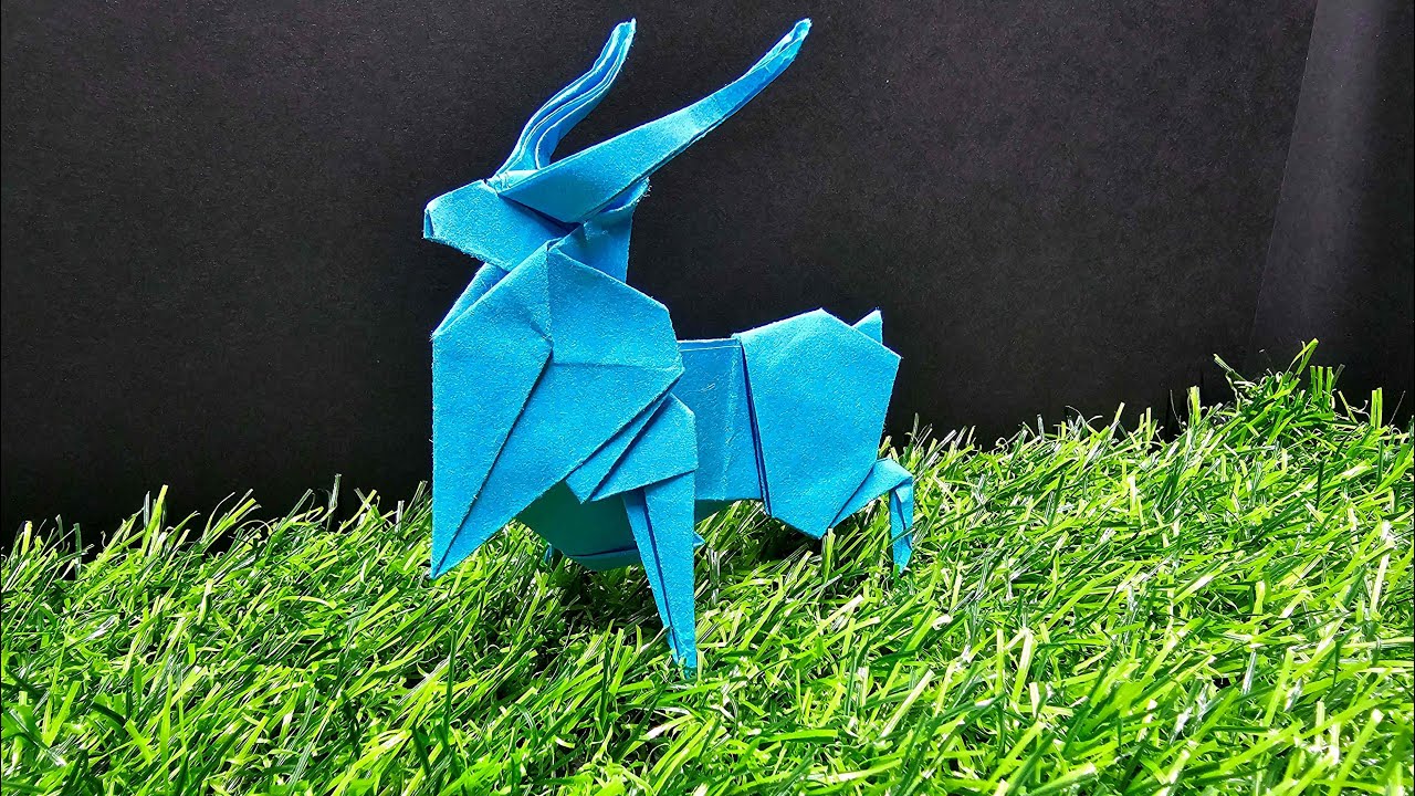 Steps to fold a beautiful Mountain Goat from paper - YouTube