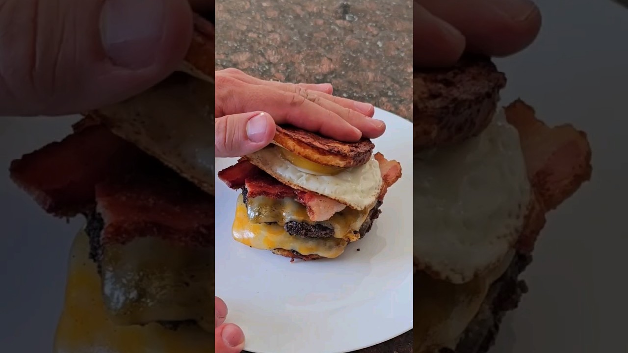 Double Double Royal Bacon Cheeseburger on Bread Cheese Bun - YouTube