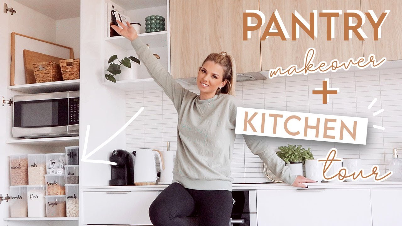 Pantry Makeover! Finishing off my pantry organization & kitchen tour ...