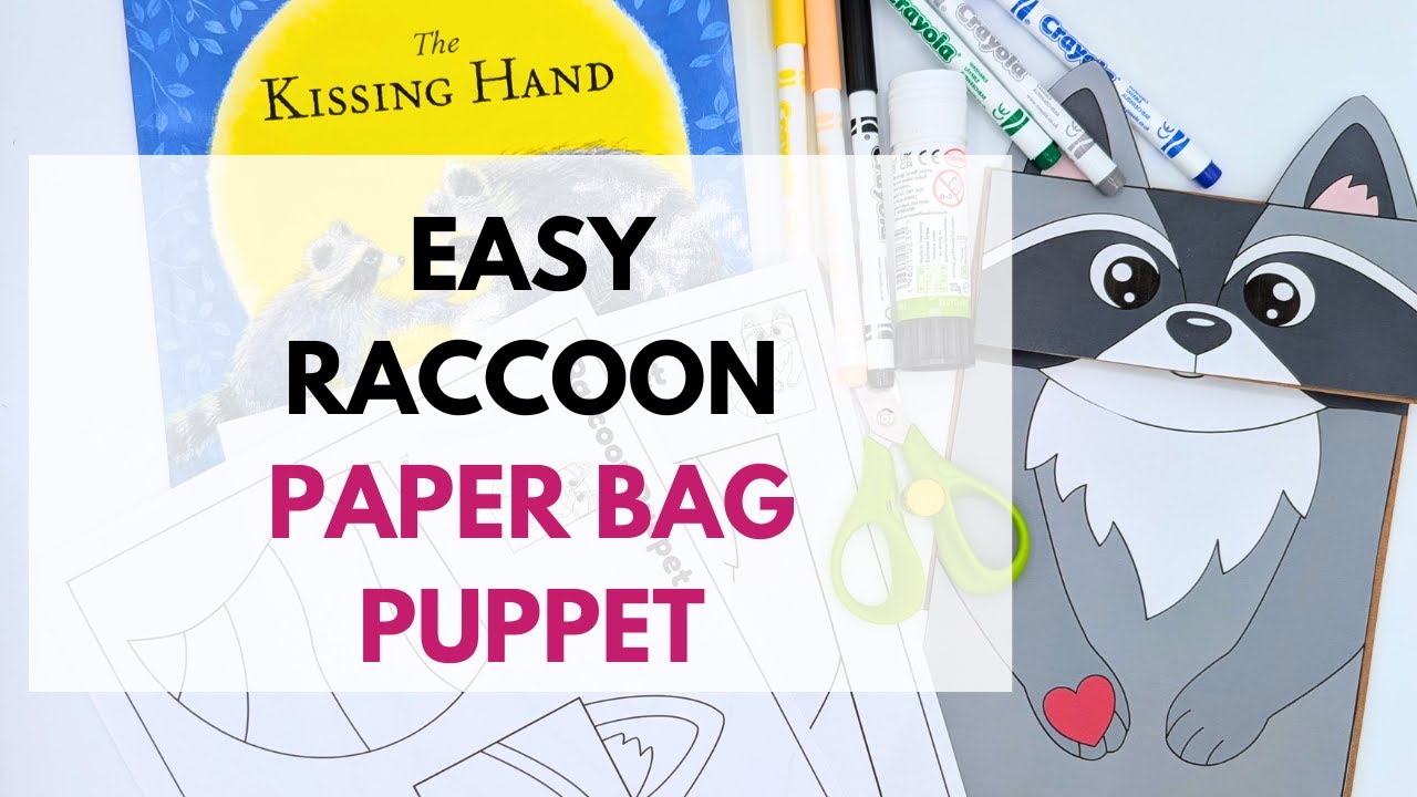 Easy Raccoon Paper Bag Puppet Craft | Fun Printable Woodland Animal ...